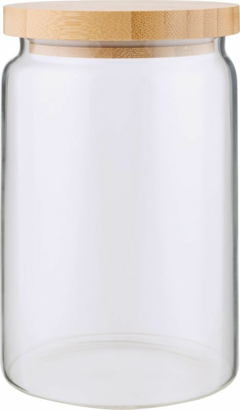 Банка для хранения HOMECLUB Bamboo, с крышкой, бамбук, 900мл