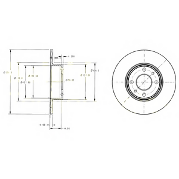 DELPHI BG2322 (0060602161 / 0060801755 / 0082433853) bg2322 диск тормозной задний\ Alfa romeo (Альфа ромео)