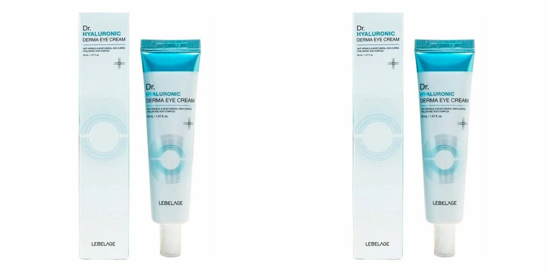 Крем для кожи вокруг глаз Lebelage с гиалуроновой кислотой Dr.Hyaluronic Derma Eye Cream, 40 мл, 2 шт