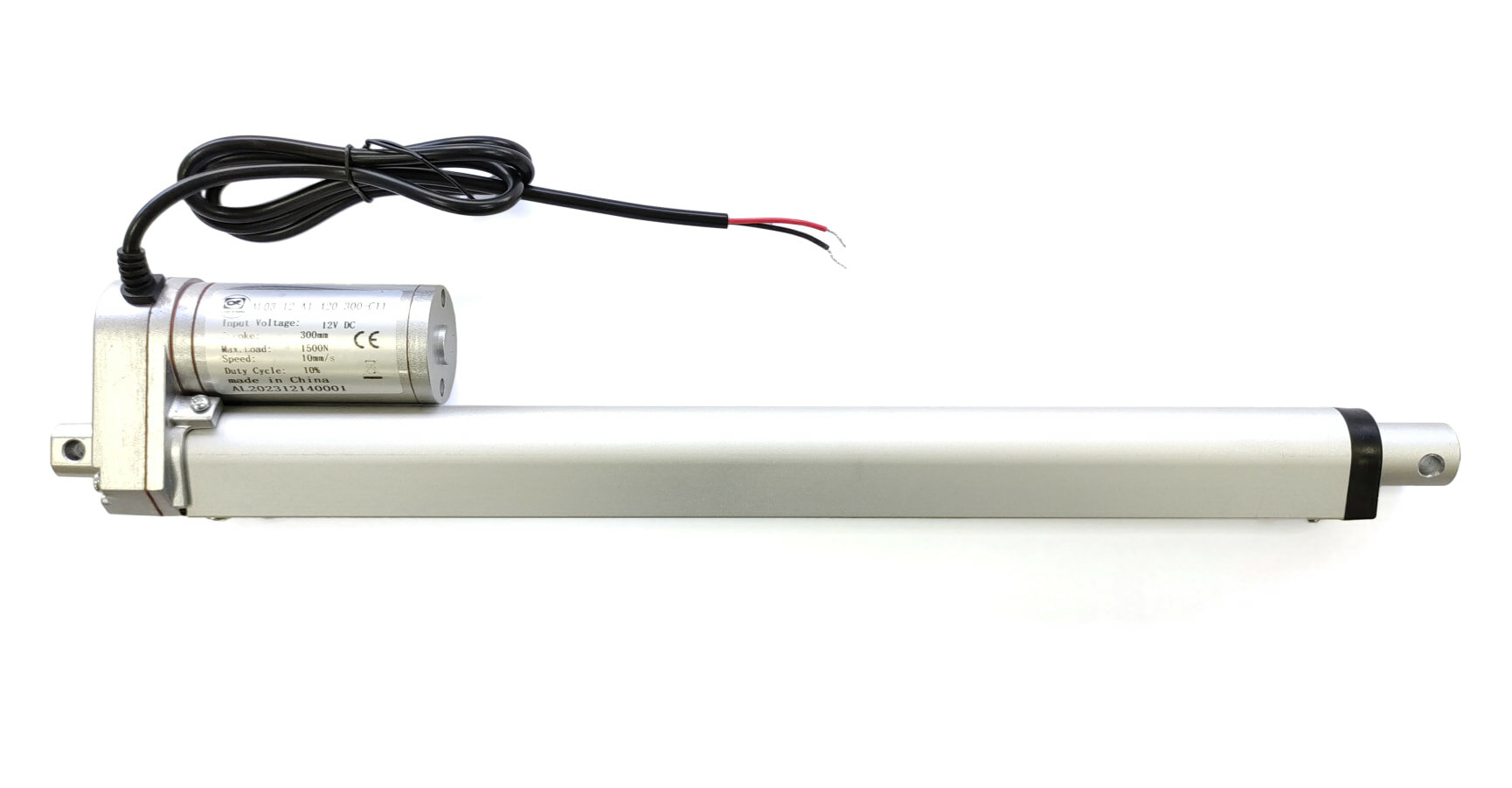 Линейный привод (актуатор) 12 В, длина хода 300 мм, 10 мм/с до 150 кг (1500N)