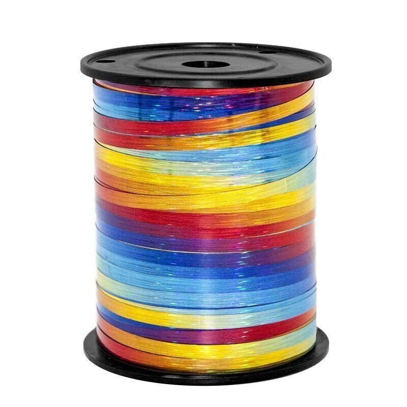 Лента полипропиленовая (0,5 см*250 м) Радужный, Голография, 1 шт.