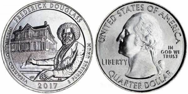 США 25 центов 2017 Квотеры Парки США 37 - Фредерик Дуглас