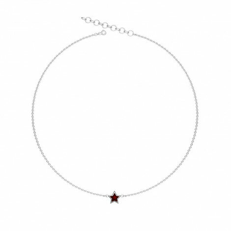 Колье, серебро, 925 проба, родирование, янтарь