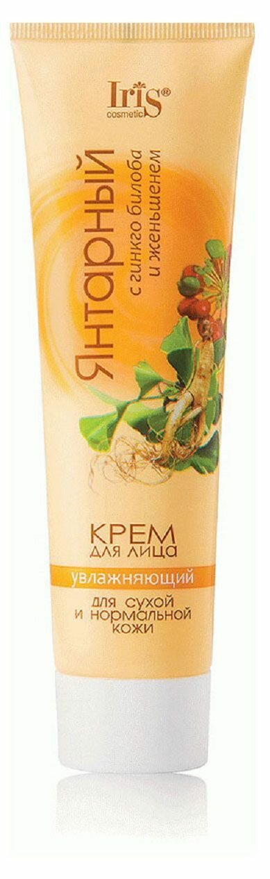 IRIS Крем для лица "Янтарный" с Гинкго Билоба (женьшенем), 115 мл