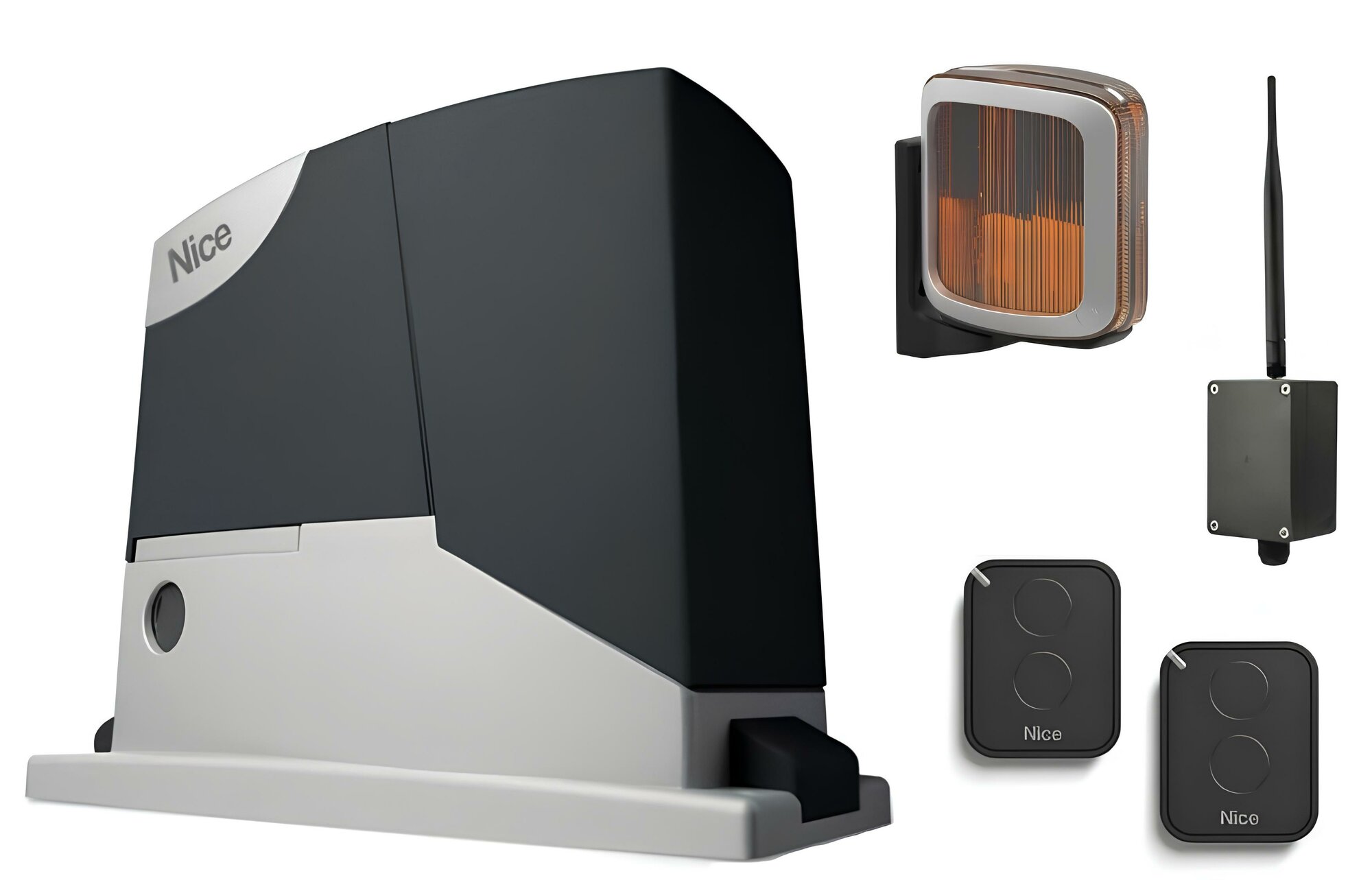 Автоматика для откатных ворот RD400KCE LK-BT, комплект: привод, 2 пульта, Bluetooth-модуль, сигнальная лампа