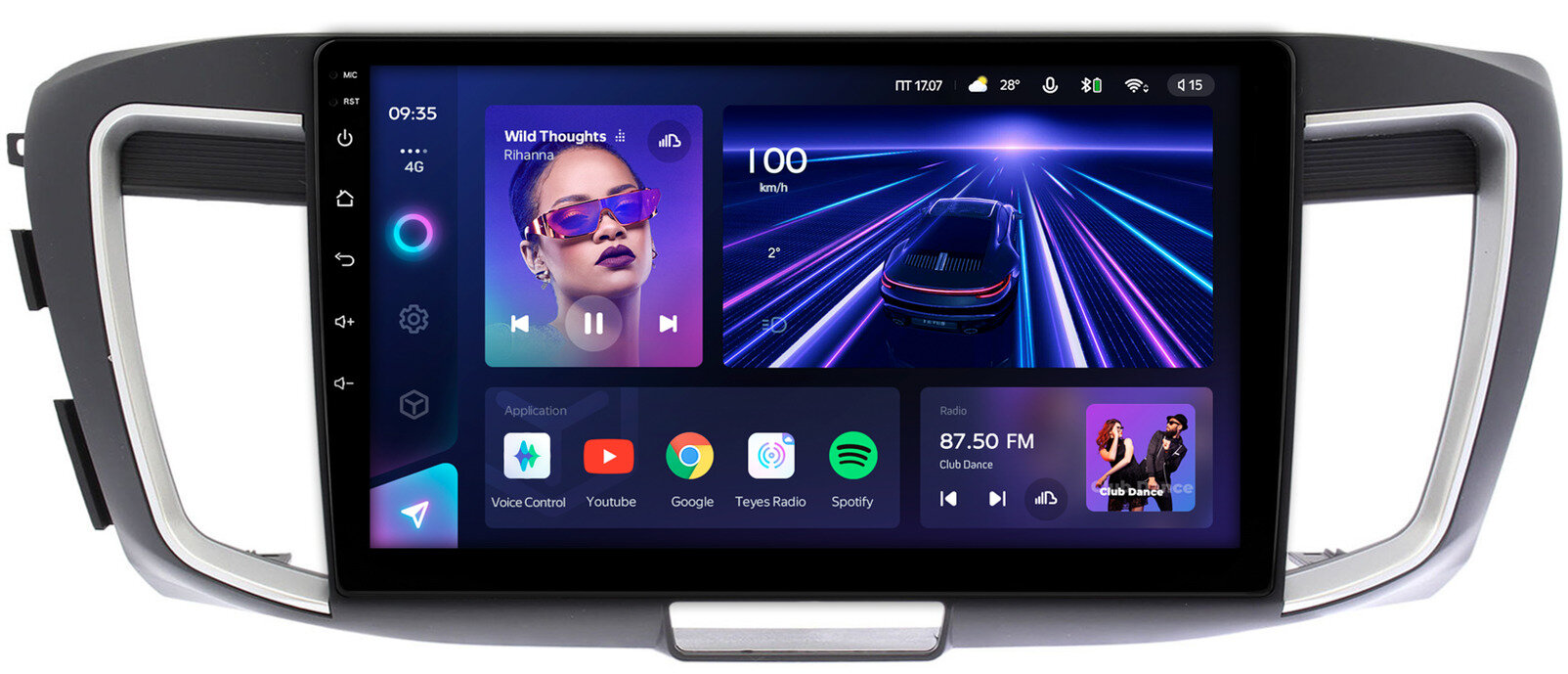 Штатная магнитола Honda Accord 9 2012-2019 Teyes CC3 6/128 10" RM-10-1151 Android 10 (4G-SIM, DSP, QLed)