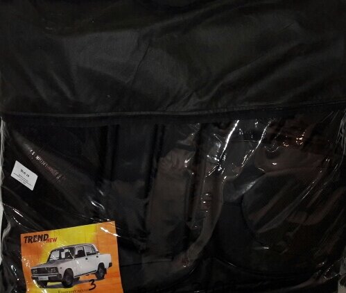 Чехлы для ВАЗ 2107 экокожа боковая поддержка черные Ростов