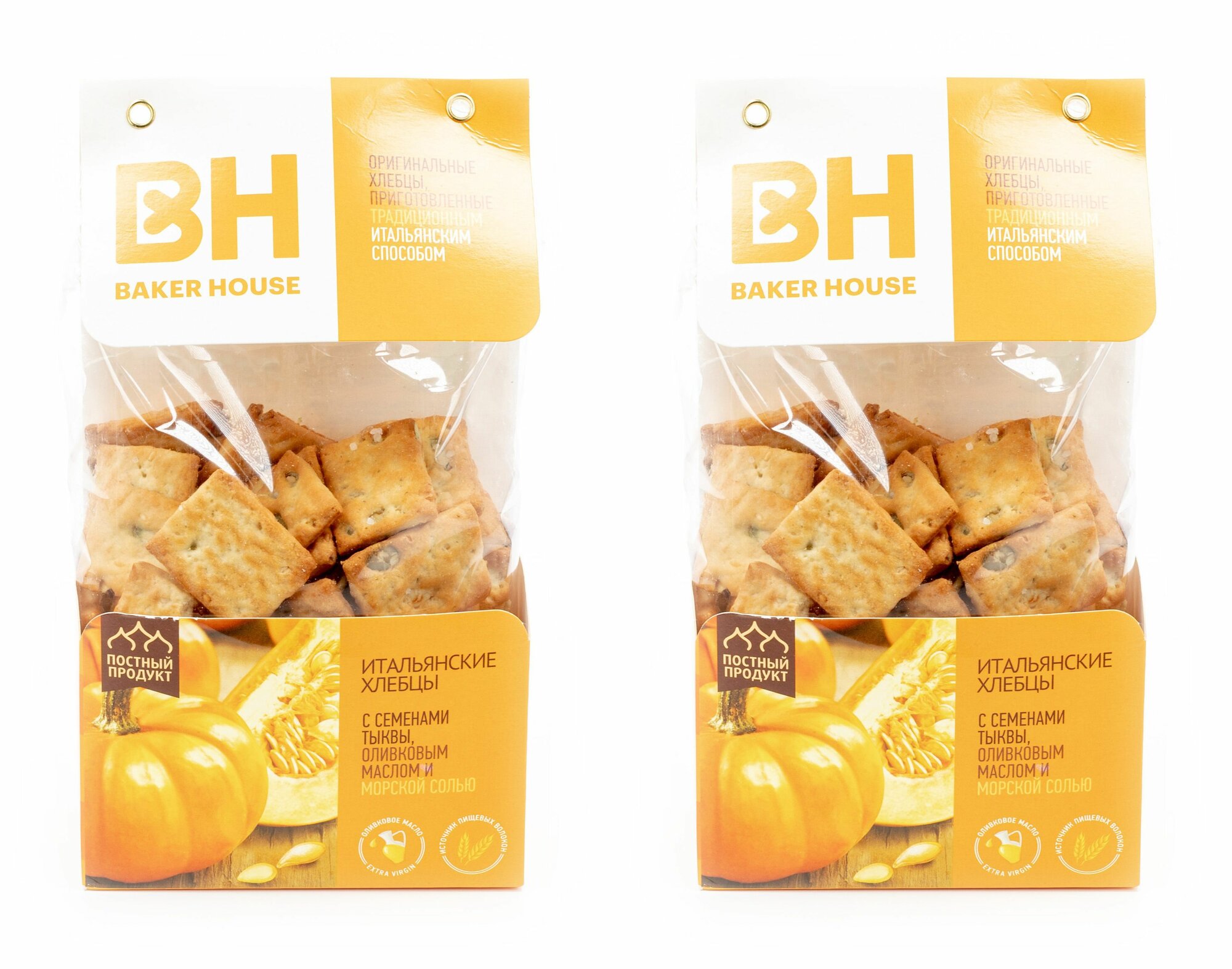 Baker House Хлебцы Итальянские с семенами тыквы, 250 г, 2 уп