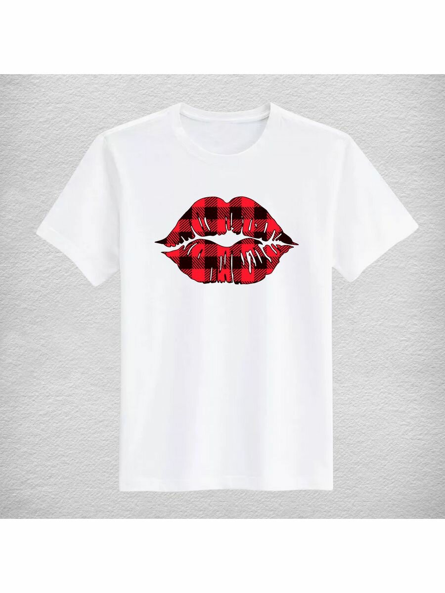 Футболка поцелуй губы