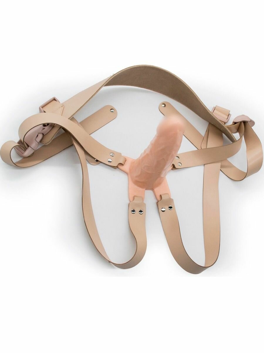 Мужской фаллопротез "MEN STYLE" c удобным поясом + бандаж, 15.5см