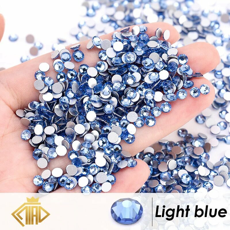 Стразы голубые Light blue SS30-288pcs