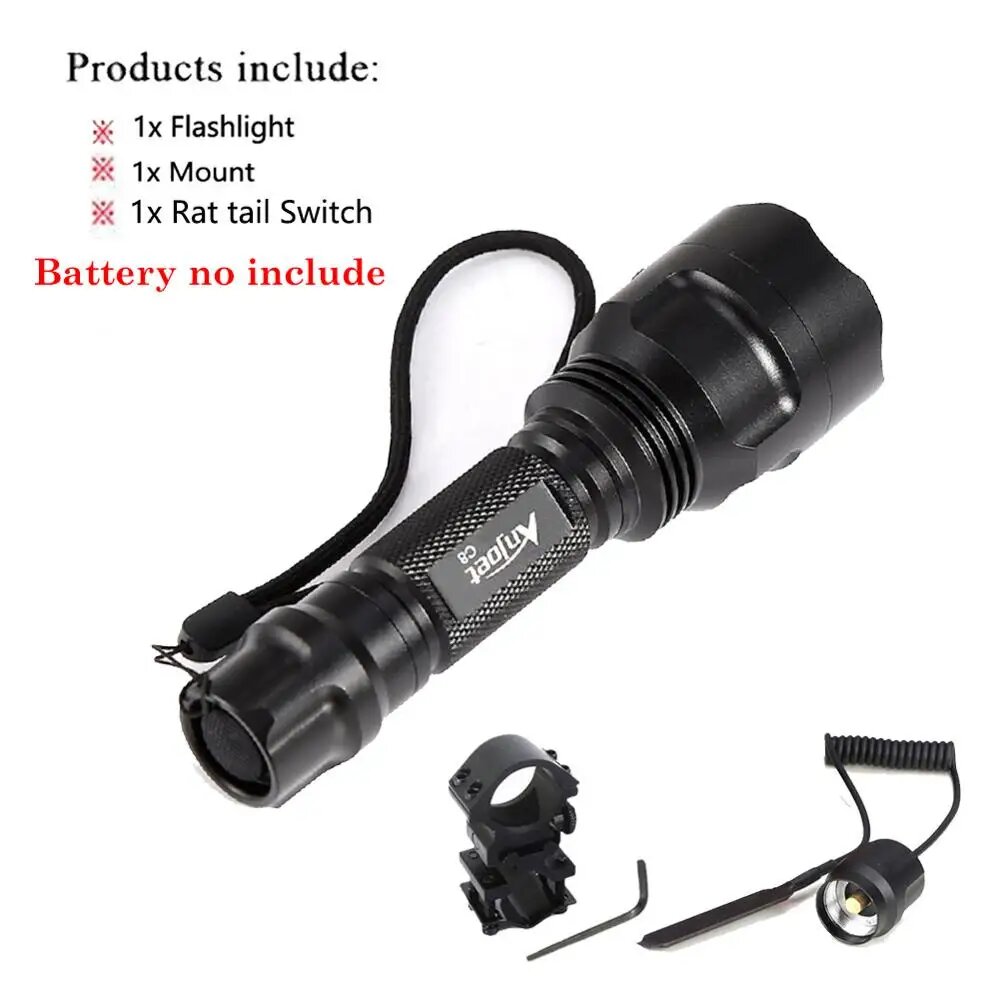 Фонарик ANJOET C8-T6/L2/Q5 для охотничьего ружья C8 L2 1Mode 1198LM, A