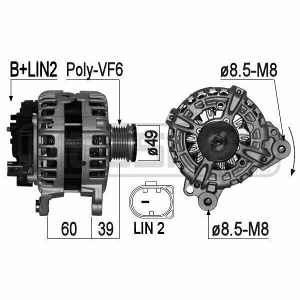Генератор для автомобиля, ERA 209260 (1 шт.)