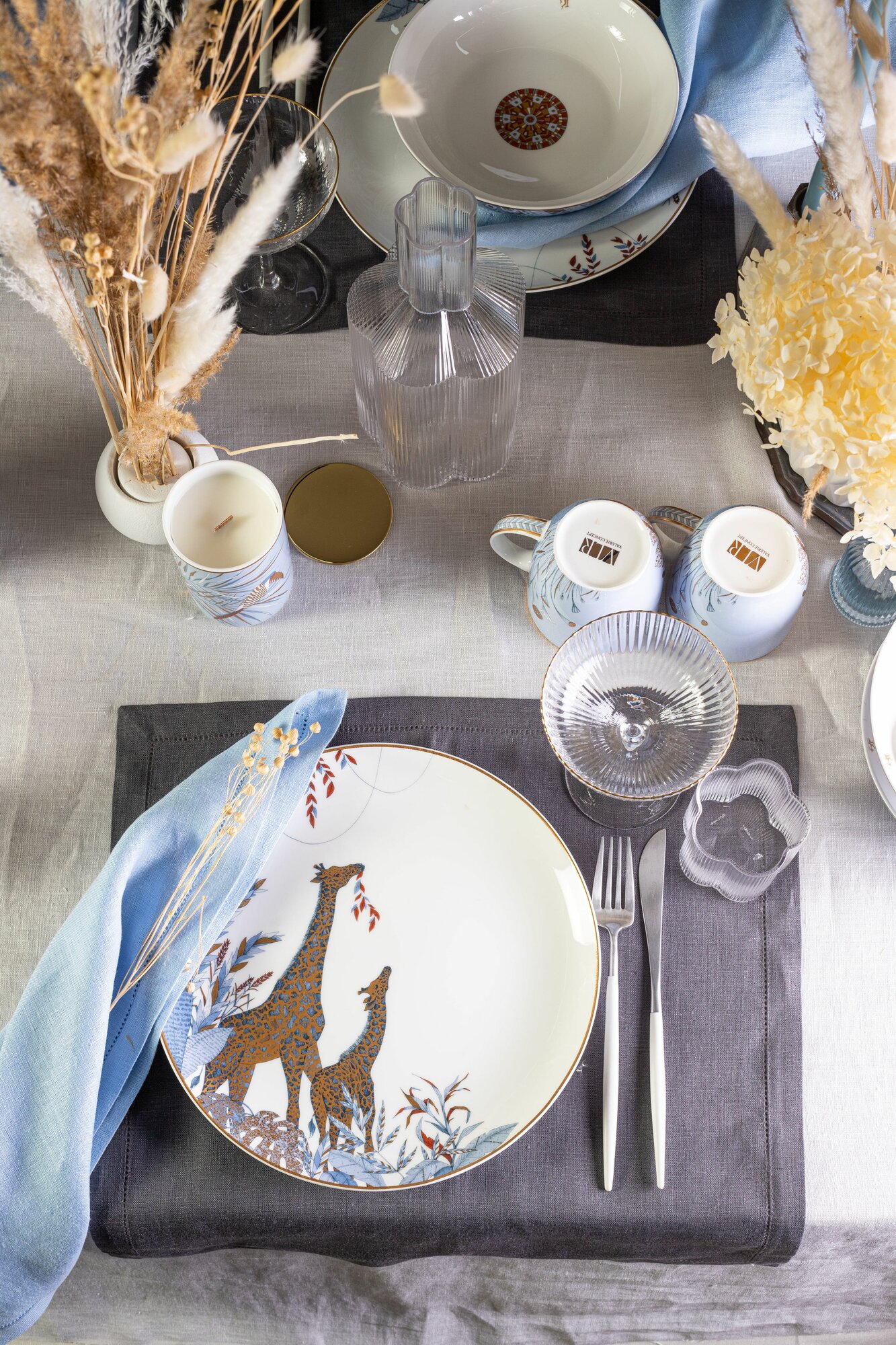 Тарелка Valerie Concept "африка", фарфор, ручная обводка золотом, 26 см