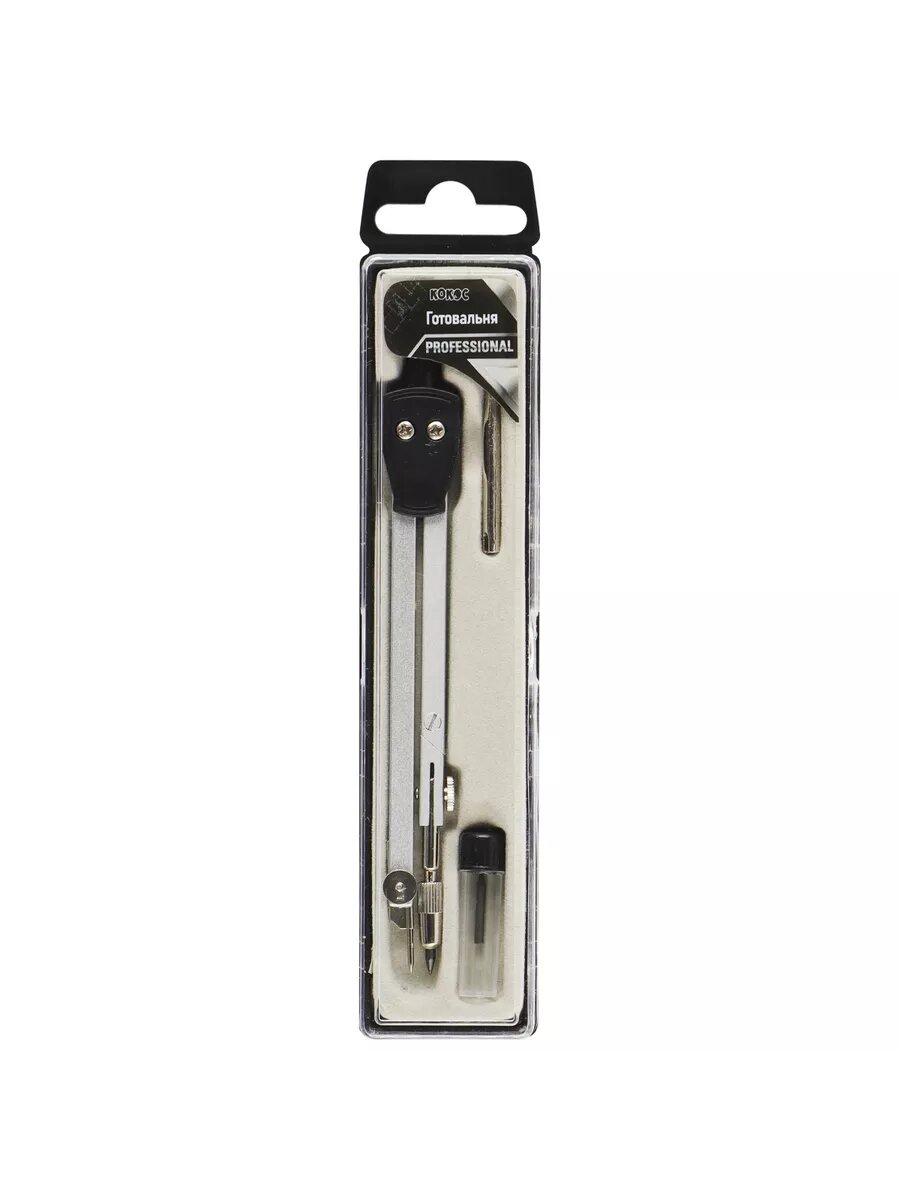 Готовальня кокос, материал металл, 3 предмета в упаковке, 13,5 см