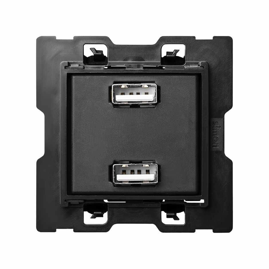Simon 100 Зарядное устройство 2хUSB 230В~ c 2 выходами 2.1A 10000381-039