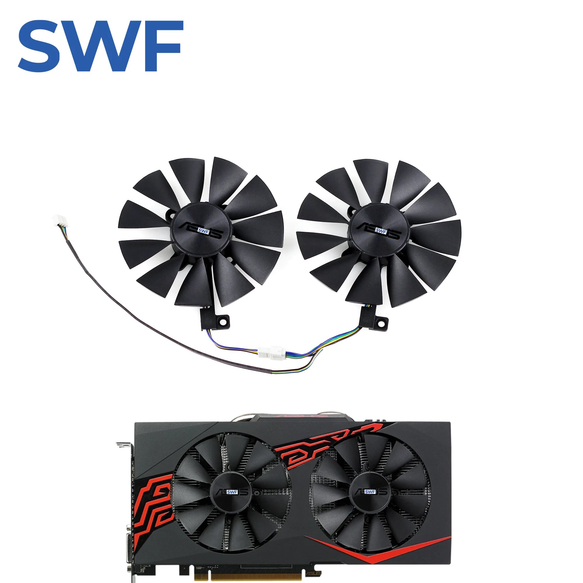 Охлаждающий вентилятор T129215SU 87 мм для ASUS RX 470 570 580 EXPEDITION OC GTX 1060 1070, вентилятор видеокарты FDC10U12S9-C PLD09210S12HH