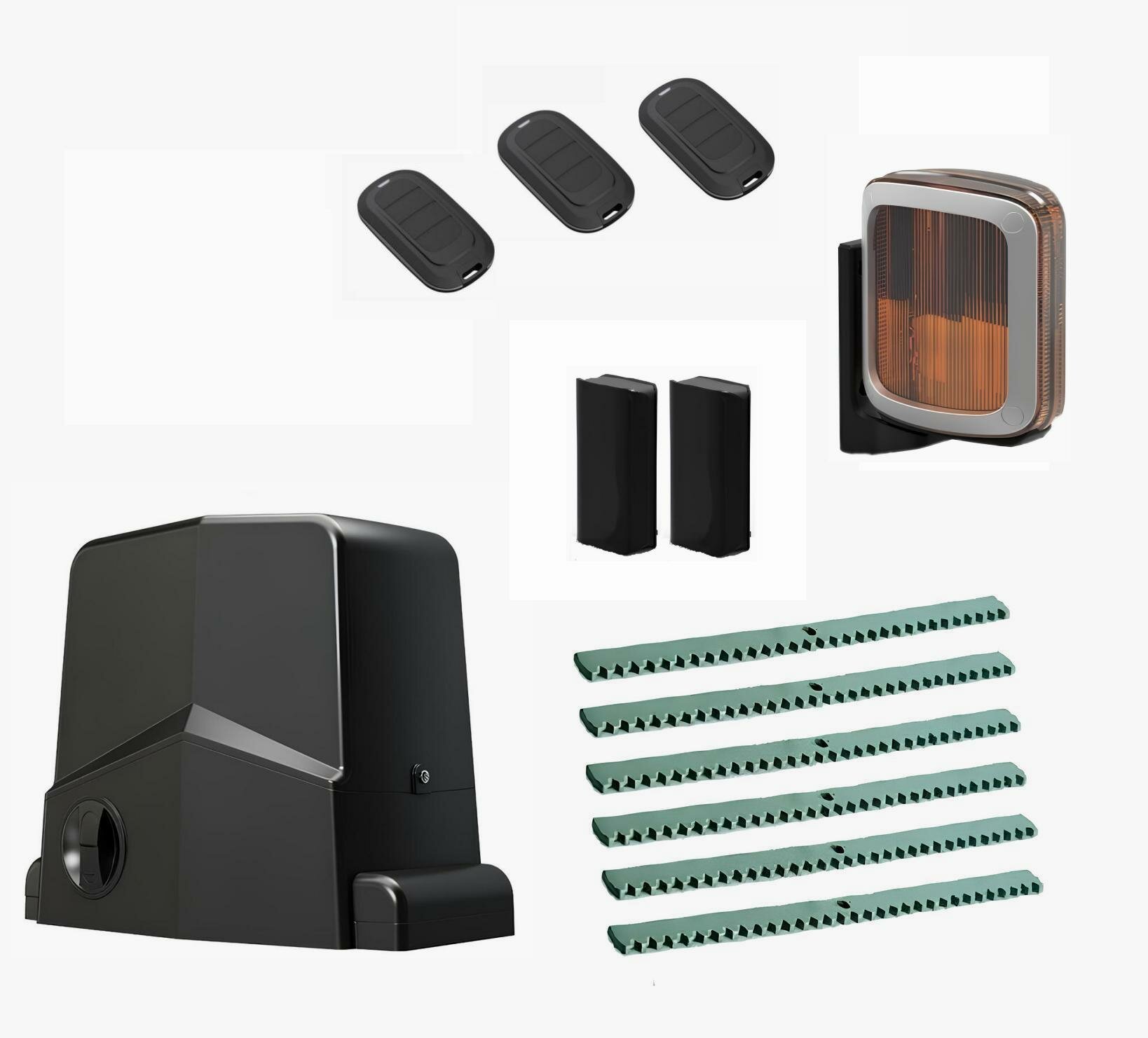 Автоматика для откатных ворот ARW-600MKIT FULL6-A-Т3, комплект: привод, 3 пульта, лампа, фотоэлементы, 6 реек