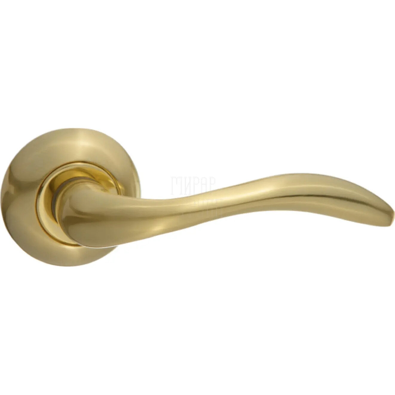 Дверные ручки Puerto (Пуэрто) INAL 504-08 на круглой розетке матовая латунь