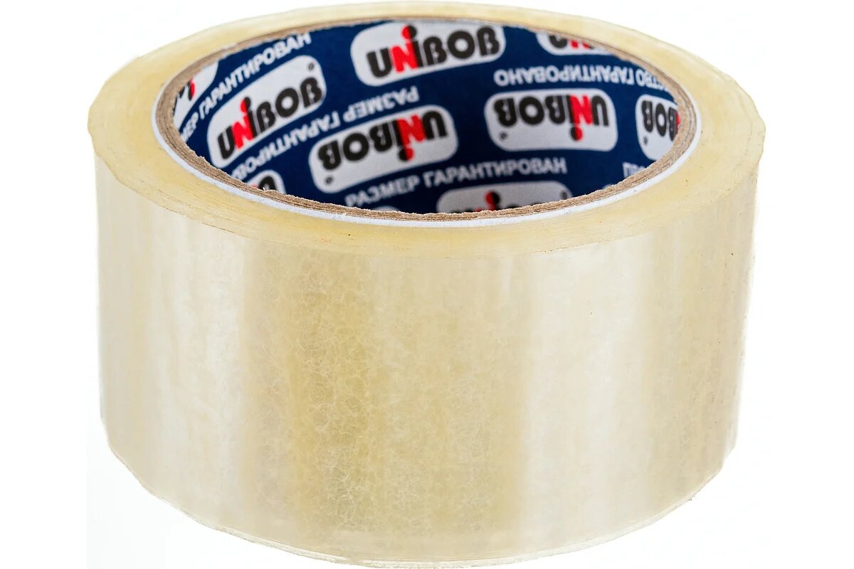 Скотч упаковочный прозрачный 48 мм х 66 м "Unibob 400", односторонний, 1шт