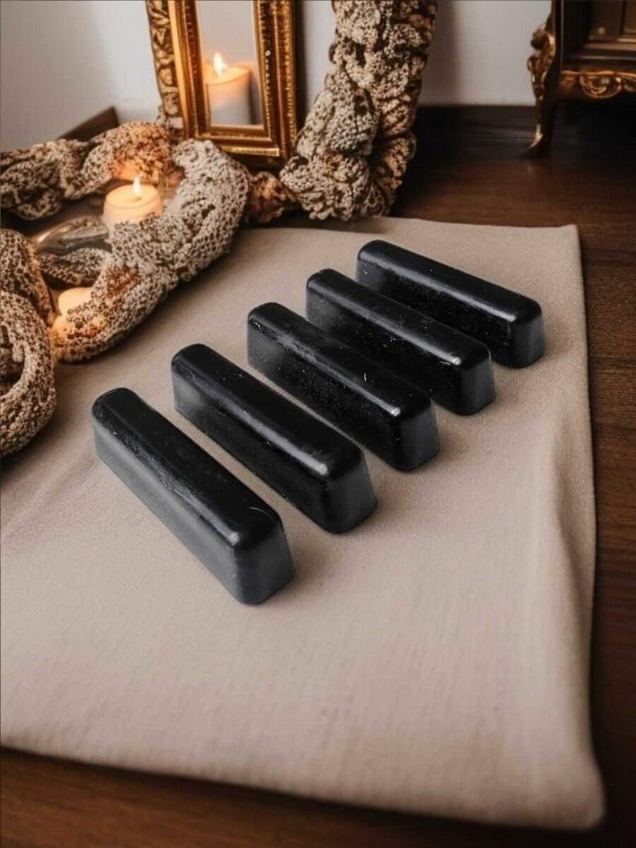 Воск чёрный для полировки уреза кожи и вощения нити 5шт.