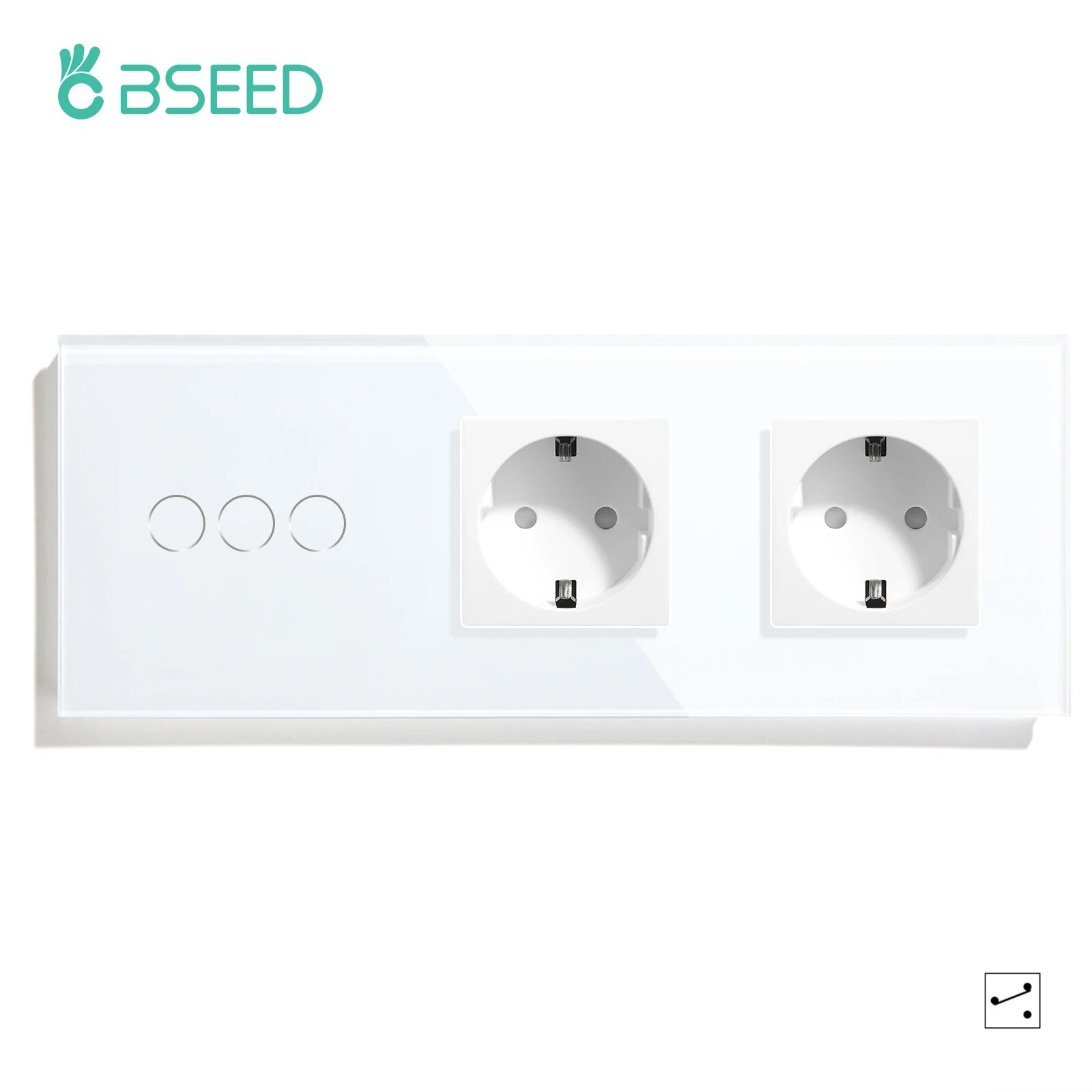 Сенсорные выключатели света BSEED 1/2/3 Gang со встроенной розеткой USB