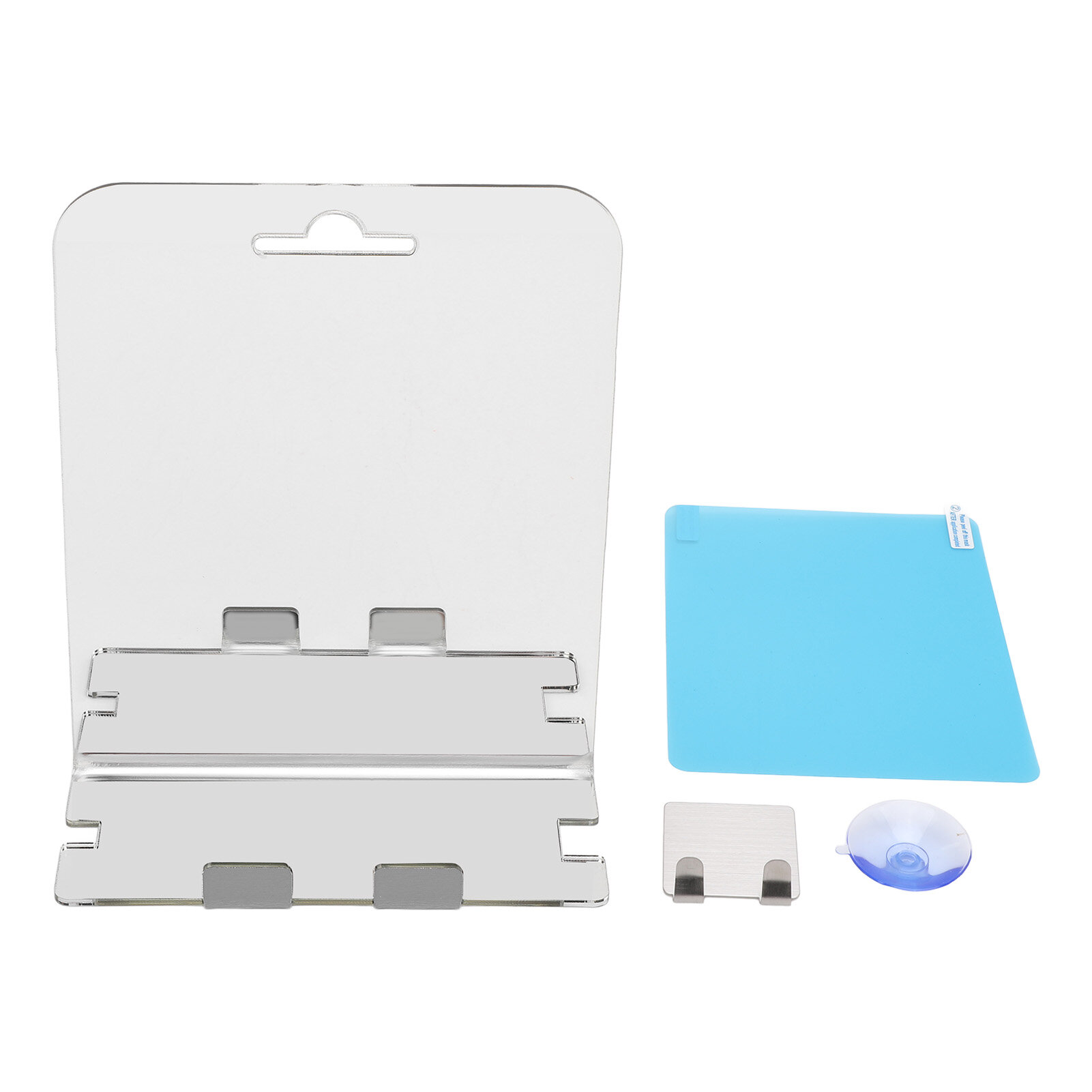 Зеркало для ванной комнаты и душа, незапотевающее акриловое зеркало для макияжа и бритья с крючком из нержавеющей стали