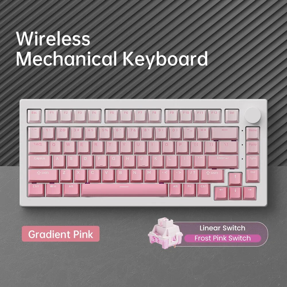 Механическая клавиатура Akko 5075 V3 75% Gradient Pink