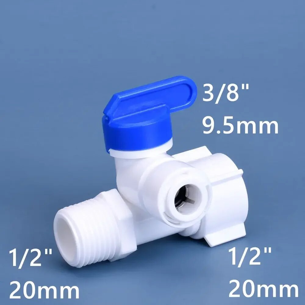 Шаровой кран 1/2" - 3/8" белый, JSQMK066