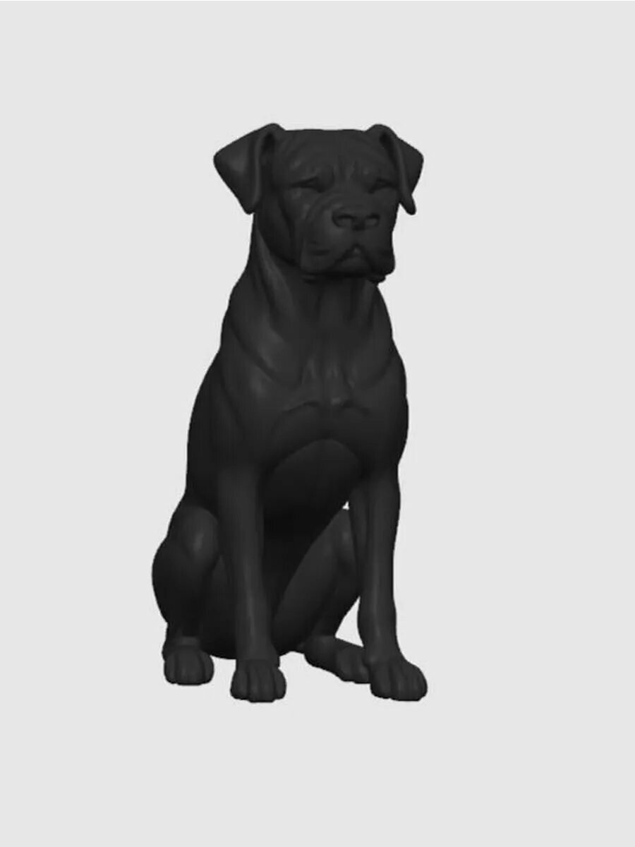 Ростовая статуэтка собаки-Кане Корсо (10см, черный)
