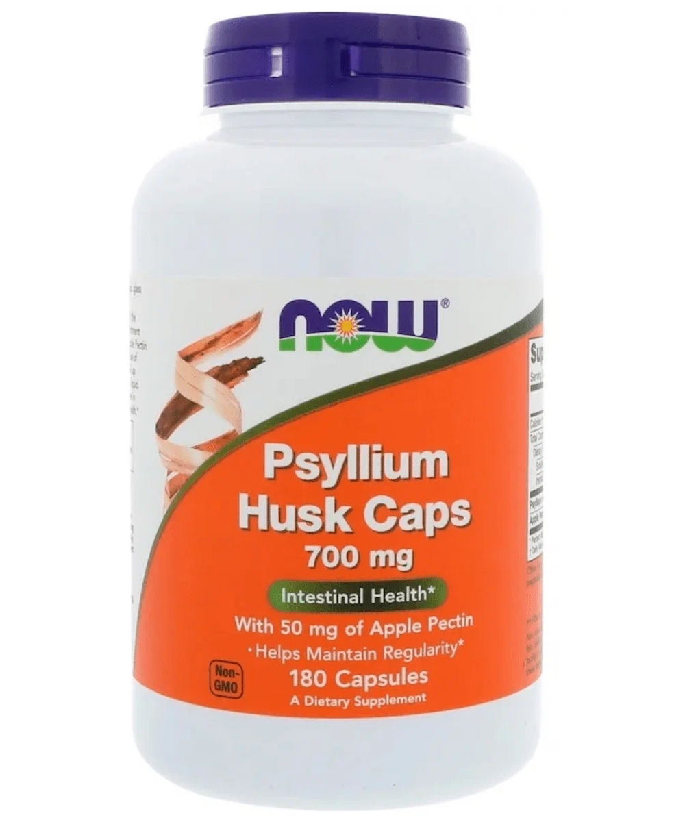 NOW Foods Psyllium Husk Caps, Шелуха подорожника 700 мг 180 капсул