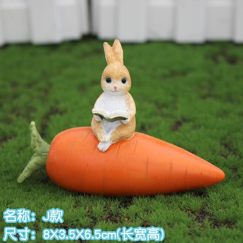 Креативные и милые фигурки моркови и кролика для украшения дома, садовых бонсай, миниатюрный подарок на день рождения, изысканные.