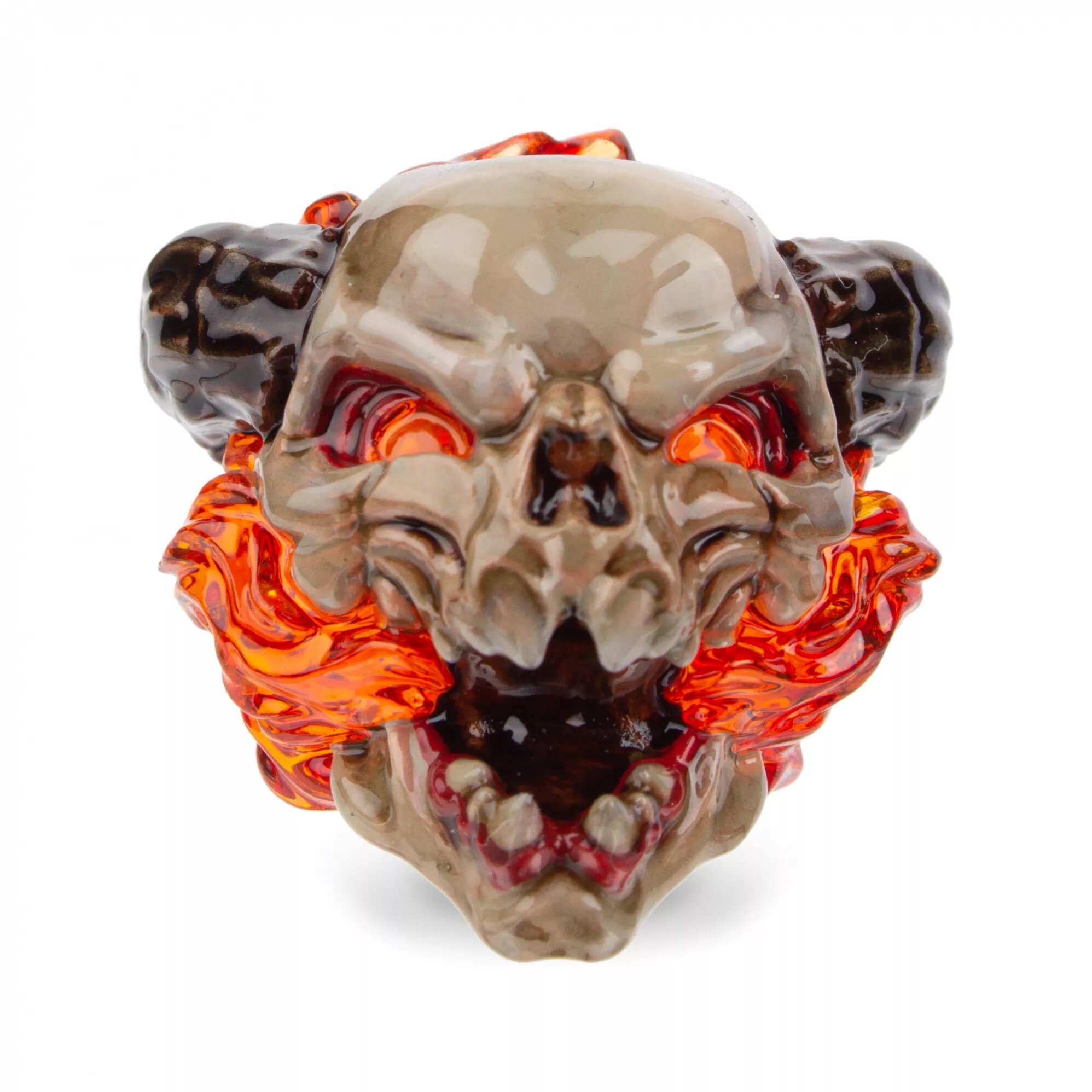 Бусина ERROR "Потеряная Душа", оранжевая, ручная покраска, диаметр 16 мм