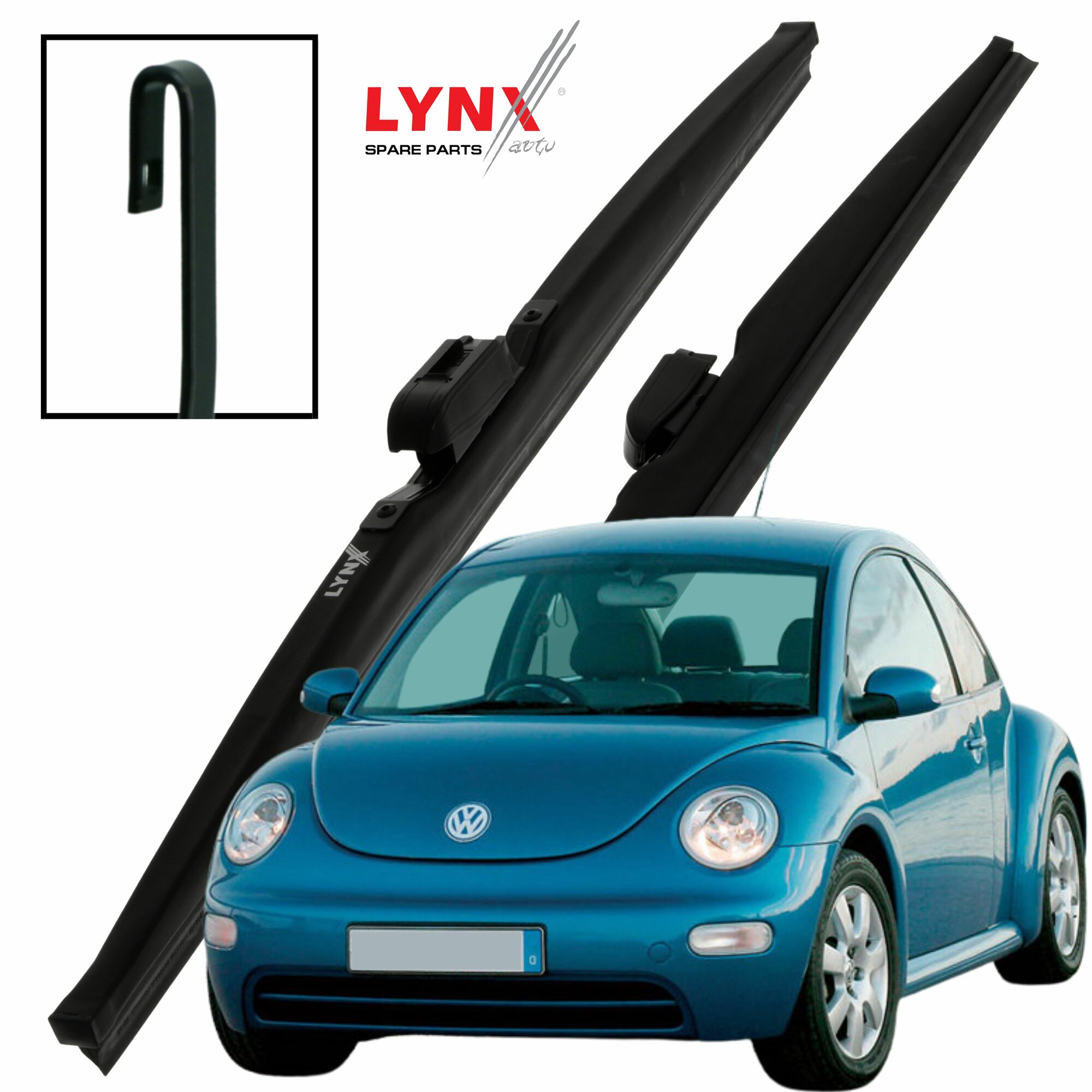 Дворники VW Volkswagen Beetle (1) A4 / Фольксваген Битл 1997-2000 2001 2002 2003 2004 2005 2006 2007 Щетки стеклоочистителя зимние LYNXauto к-т 2шт.