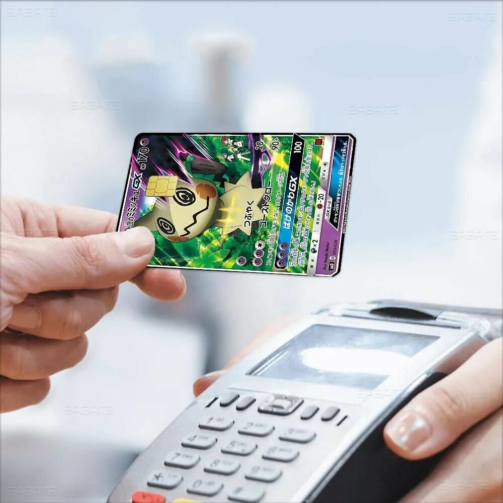 P-Pokemon Anime Card Аниме-карта Покемон Card Stickers Наклейка для банковской карты