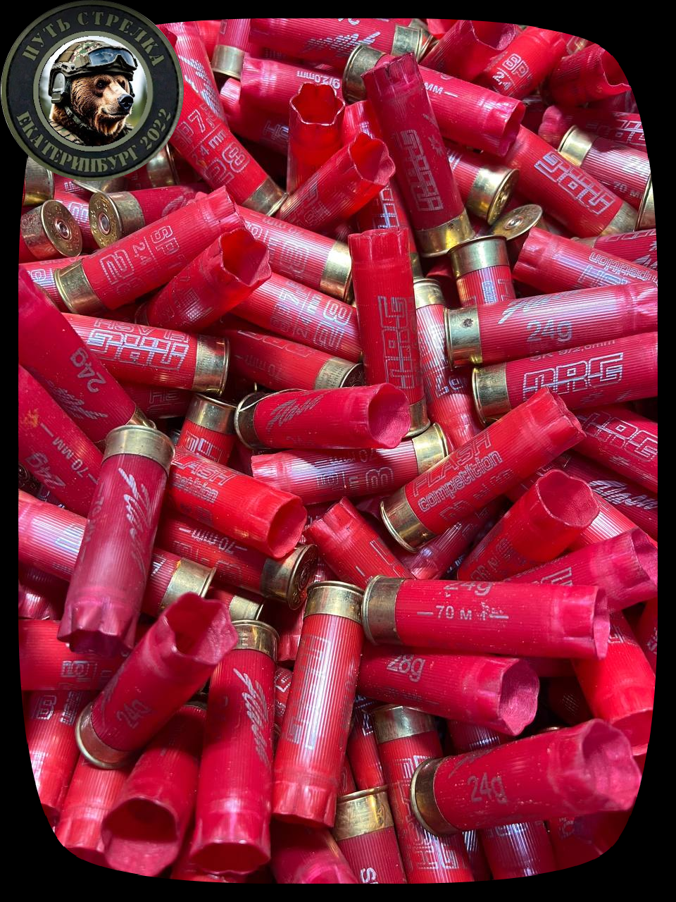 Гильза 12 калибра красные 100шт