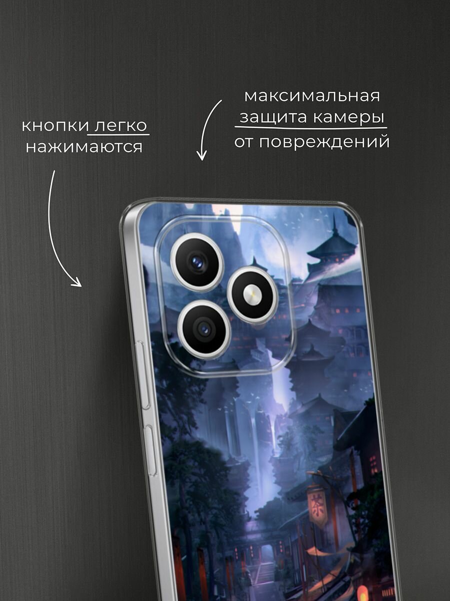 Силиконовый чехол на Honor X8d / Хонор X8d с принтом Одинокий самурай — фото 1