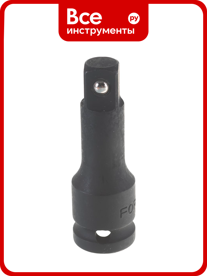 Удлинитель ударный FORCE 8044075MPB, прямой, корпус из CrMo, посадка 1/2 дюйма male/female, прочный удлинитель
