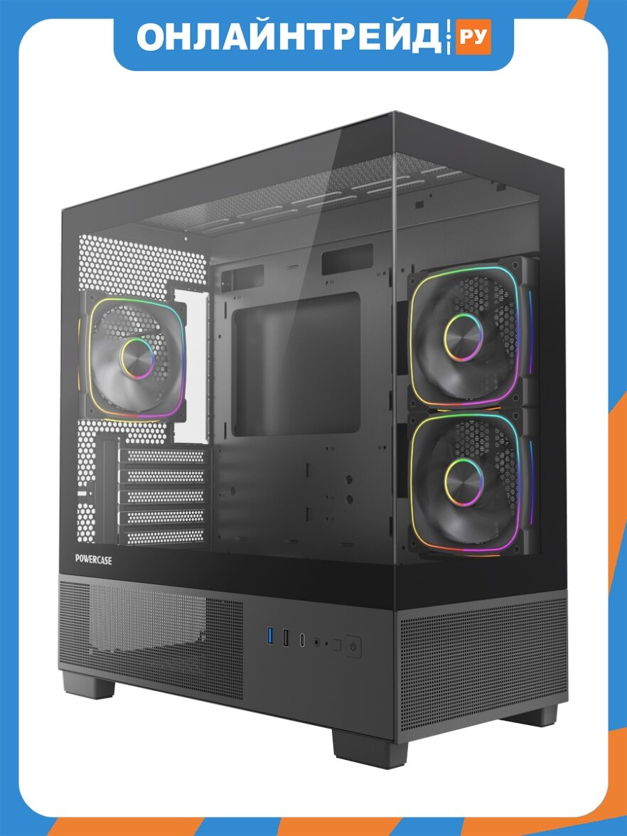 Корпус Powercase Vision Micro S4B, чёрный (CVMMSHB-A3)