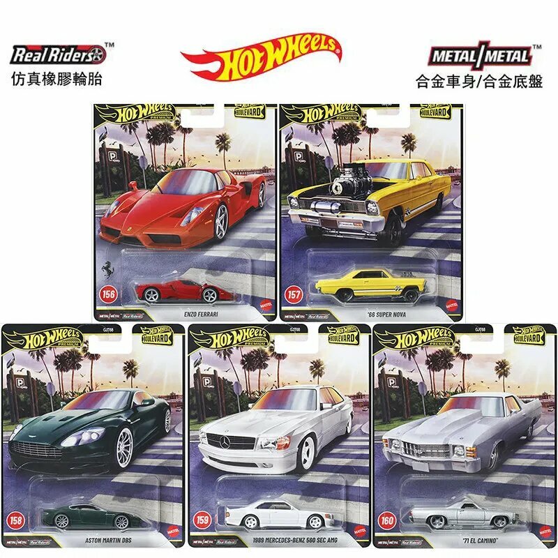 Коллекционная модель автомобилей Hot Wheels Premium Boulevard GJT68 1:64 Ferrari Enzo, 5pcs