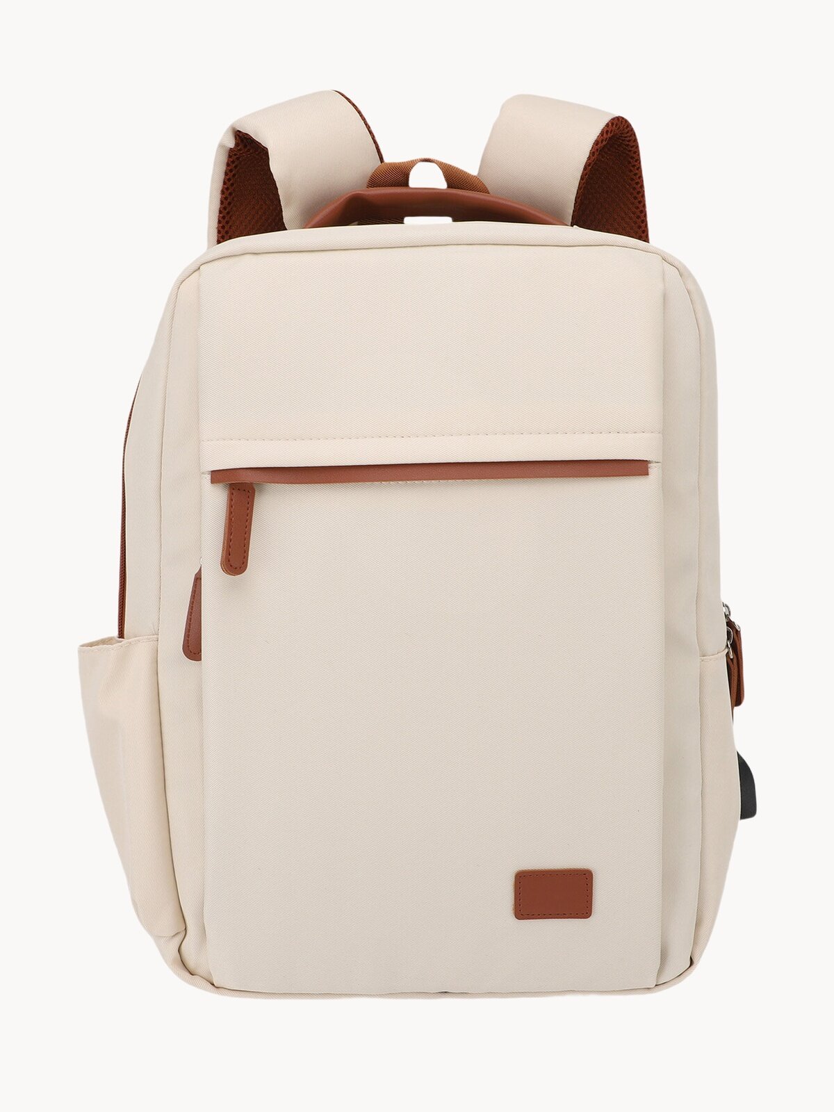 Дорожный рюкзак с USB-портом для зарядки, водонепроницаемый, для мужчин и женщин, сумка-чемодан для 16-дюймового ноутбука, емкость 20-35 л, бежевый