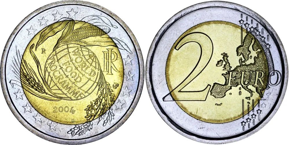 Италия 2 евро, 2004 ФАО aUNC