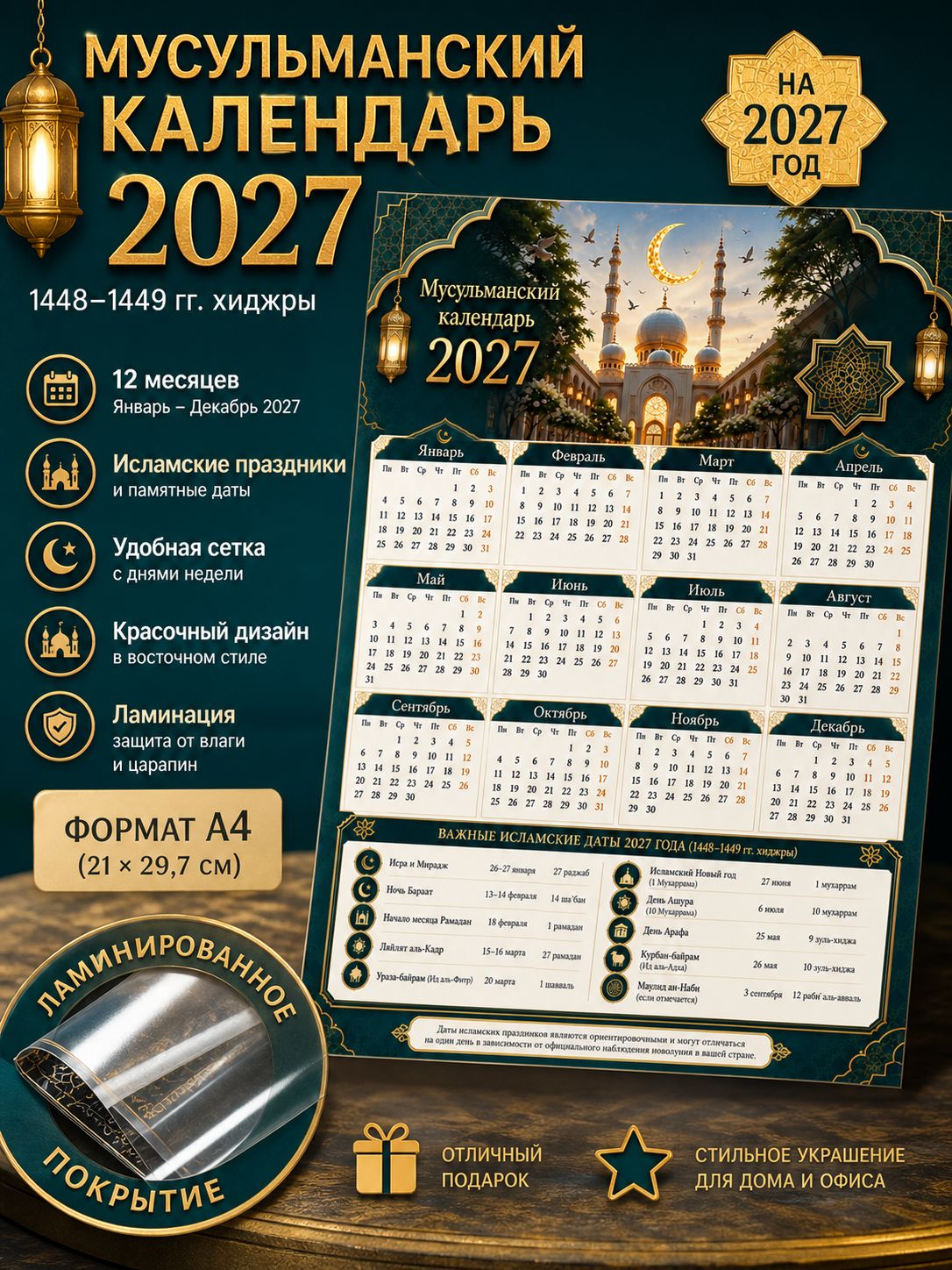 Мусульманский календарь на 2027 год