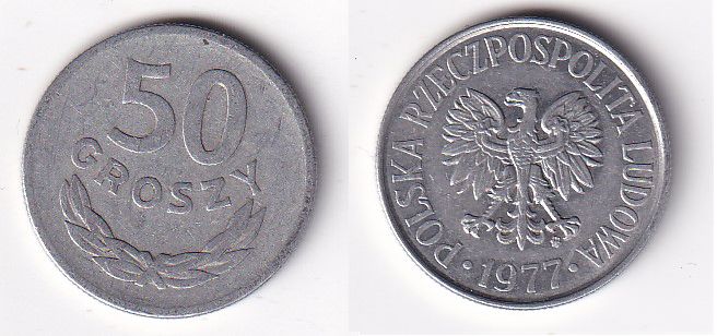 Польща 50 грошей 1977 год