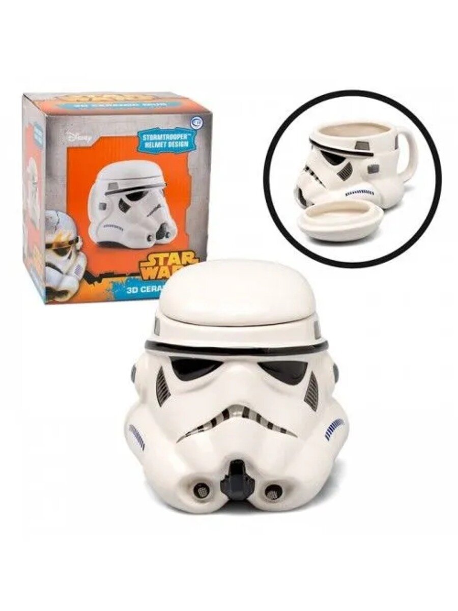 Кружка-шлем Штурмовик Star Wars, керамическая, 300 мл, с крышкой