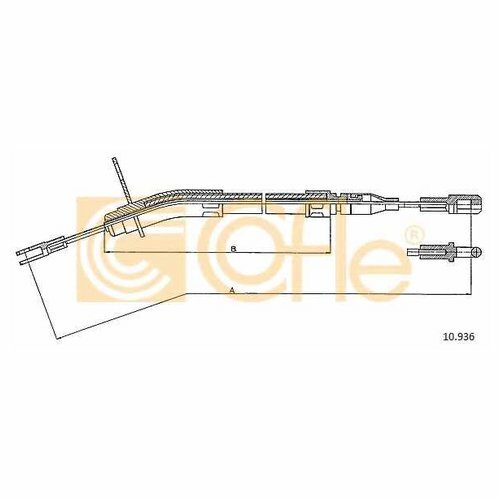 Тросик, cтояночный тормоз Cofle 10936 для Mercedes 8 W115 W115, COUPE C123 C123, KOMBI TMODEL S123 S123, W123 W123