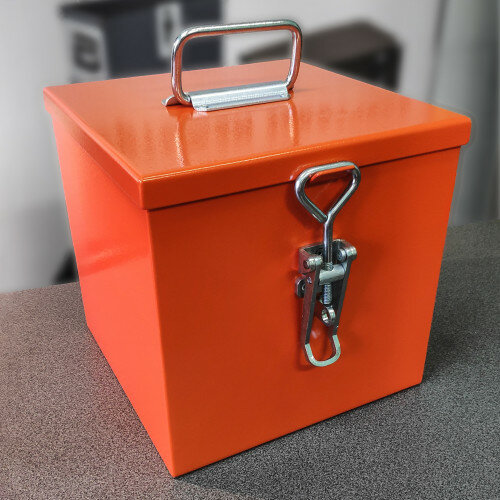 Ящик для пиротехники Адонис, металлический, 25 см x 25см x 25 см, оранжевый — фото 1