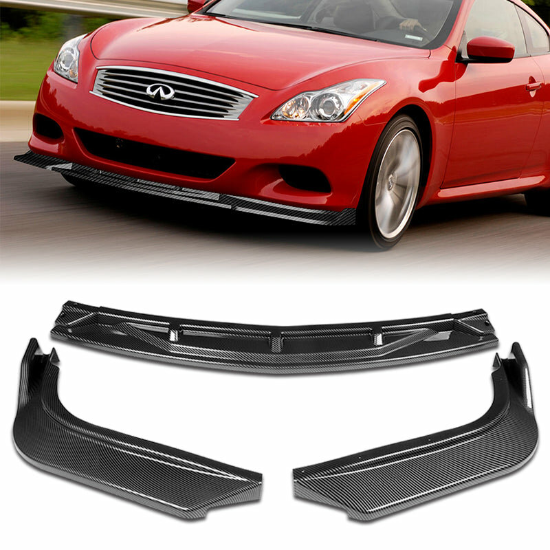 Губа переднего бампера INFINITI G37 Coupe 2009-2013 имитация карбона