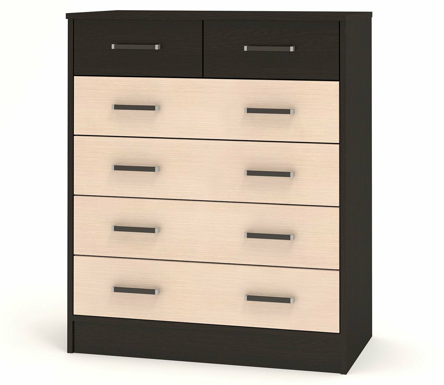 Комод Ричард 5.2 ЛДСП 80х42х96 венге цаво, дуб млечный, 6 ящиков