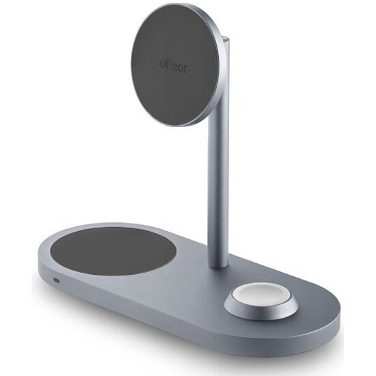 Беспроводное зарядное устройство Ubear WL07SG31-AD Stage 3in1, серый